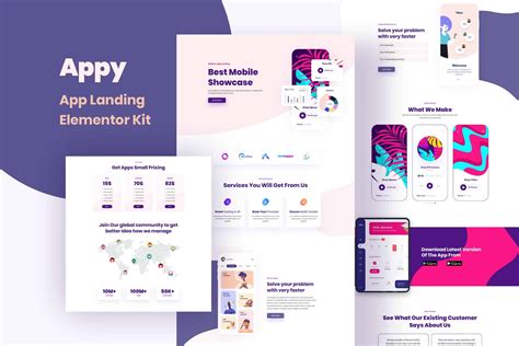 Appy Saas And App Landing Page Elementor Template Kit Latest Download