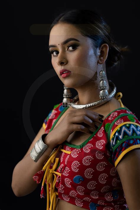 Black Background Highlight Tharu Girls Cultural Beauty Photos Nepal