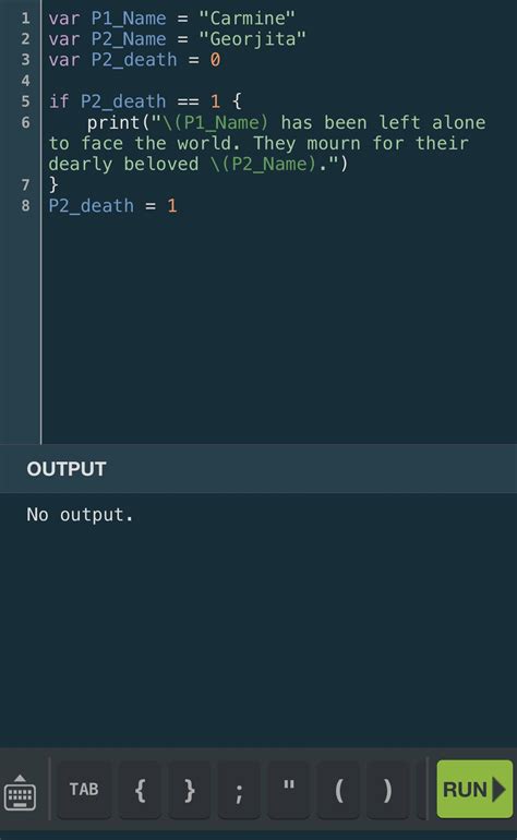 first code no output not sure what i m doing wrong r swift
