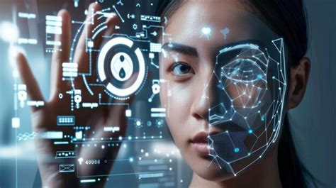 Authentication By Facial Recognition Biometric Technology Concept Premium Ai Generated Image