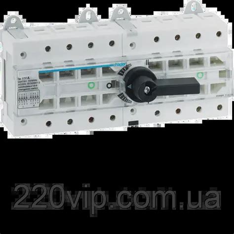 4п 80А HI404R Переключатель трехпозиционный Hager ввода резерва I-0-II ...
