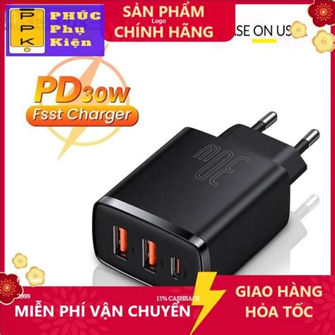 C C S C Nhanh Baseus W C S C Nhanh C Ng Usb Type C C C S C H Tr Qc Usb Pd Cho I N