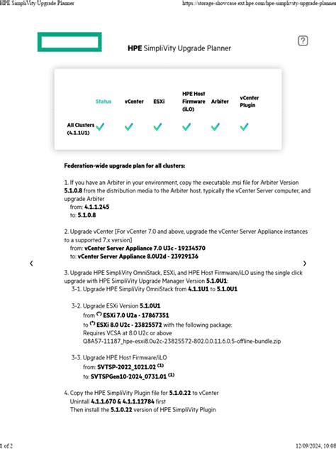 Hpe Simplivity Upgrade Planner Pdf V Mware Computer Hardware