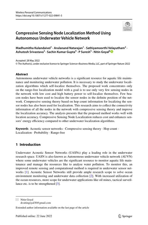 Pdf Compressive Sensing Node Localization Method Using Autonomous