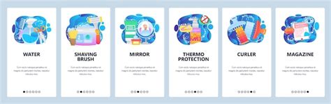Premium Vector Mobile App Onboarding Screens Beauty And Haircut Salon Menu Vector Banner