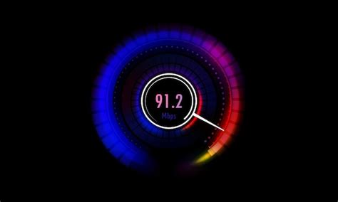 Premium Vector Futuristic Internet Speed Meter Dial Web Connection Network Or Information
