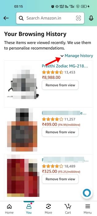 How To View Edit Delete Amazon Browsing History