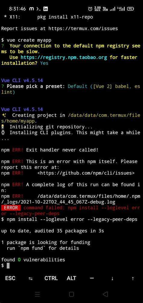 Npm ERR Exit Handler Never Called Issue Npm Cli GitHub