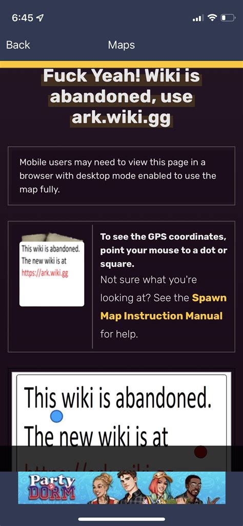 Anyone Know Whats Up With Dododex Tried To Use Spawn Map And Got This R ARK