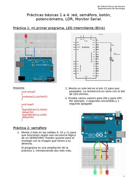 1 a 4 leds semáforo botón potenciómetro pdf arduino ingenieria