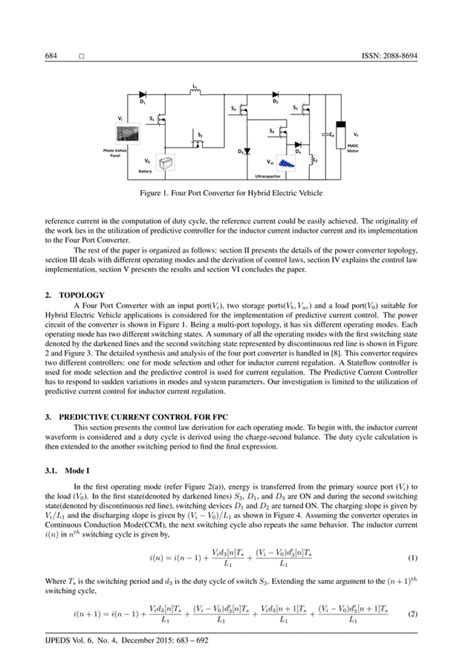 Development Of Predictive Current Controller For Multi Port Dcdc Converter Pdf Internet Of