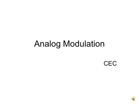 Ppt Analog Modulation Powerpoint Presentation Free To Download
