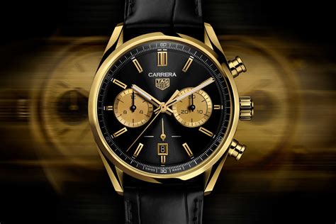 Black And Gold Is A Racy Look The New Tag Heuer Carrera Chronograph