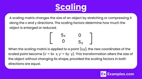 Unit 44 Describing The Impact Of A Transformation Matrix On A