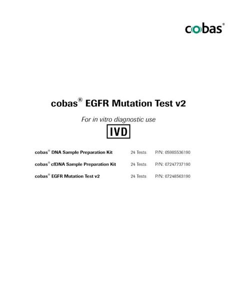 Pdf Cobas Egfr Mutation Test V2 · 2016 06 06 · Cobas ® Egfr Mutation Test V2 07384351001 02en