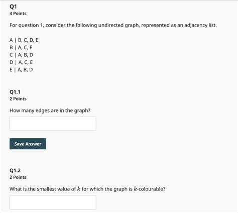 Solved Q14 ﻿pointsfor Question 1 ﻿consider The Following