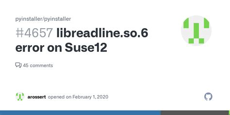 Libreadline So Error On Suse Issue Pyinstaller Pyinstaller GitHub