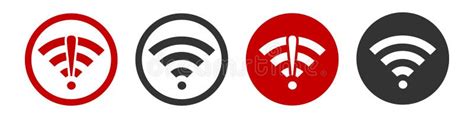 No Wifi Icon Bad And Good Connection Signal Internet Symbol Sign Error Connecting Network
