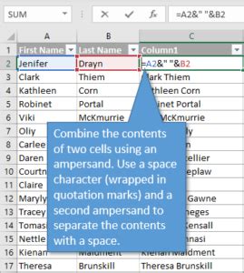 3 Ways To Combine Text In Excel Formulas Functions Power Query Excel Campus