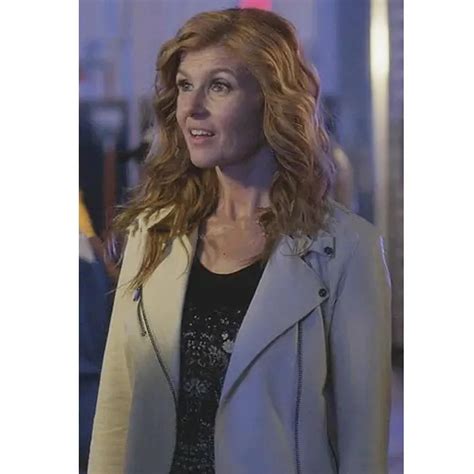 Connie Britton White Leather Jacket Nashville Jacket