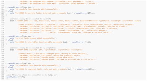 Create Php Mysql For The Database Plz Copy The