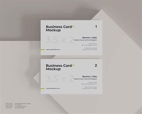 미니멀리스트 명함 모형 프리미엄 Psd 파일