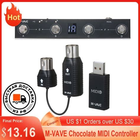 M Vave Chocolate Midi Controller Bt Rechargeable 4 Buttons Midi