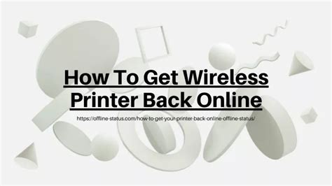 PPT How To Get Wireless Printer Back Online PowerPoint Presentation Free Download ID 11053850