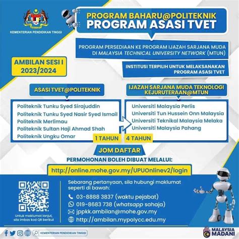 Program Asasi Tvet 2023 Syarat Lokasi And Permohonan