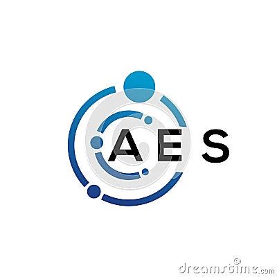 Aes Letter Logo Design On Black Background Aes Creative Initials Letter Logo Concept Aes