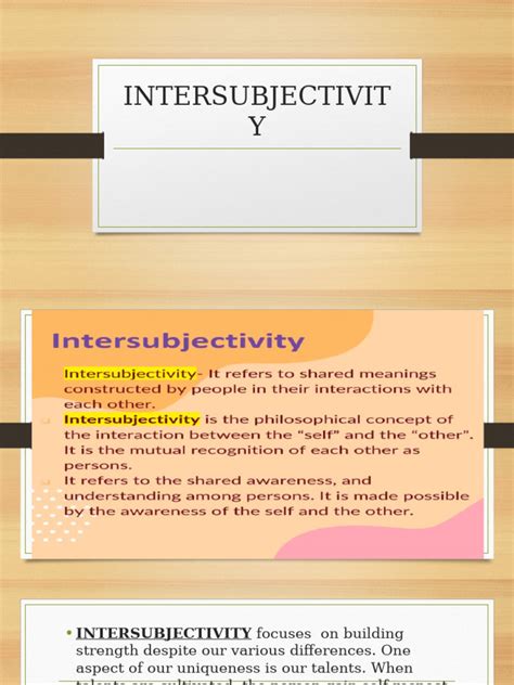 Inter Subjectivity Pdf