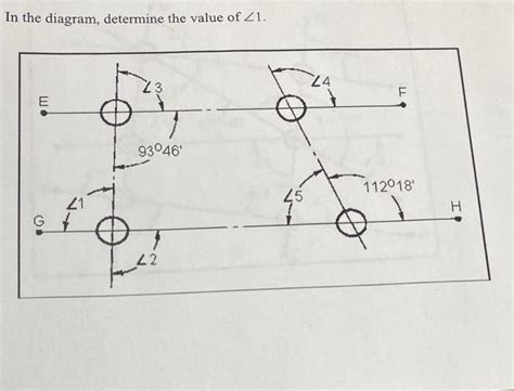 Solved In The Diagram Determine The Value Of ∠1