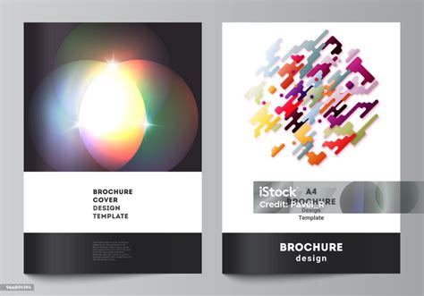 A4 형식 현대 표지 샘플 레이아웃의 벡터 일러스트 레이 션 브로셔 잡지 전단지 책자 보고서에 대 한 서식 파일을 디자인 합니다 최소한의 디자인의 추상 화려한 기하학적 배경