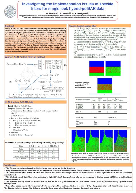 Pdf Investigating The Implementation Issues Of Speckle Filters For
