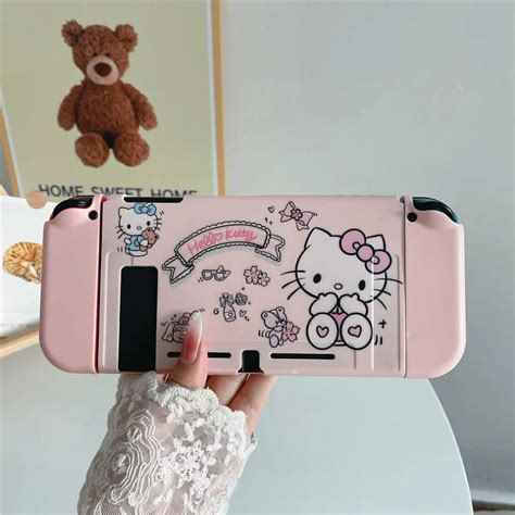 Sanrio Hello Kitty Silicone Case For Nintendo Switch Oled Kawaii Anime Pochacco Game Console