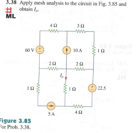 Solved Apply Mesh Analysis To The Circuit In Fig 385 And