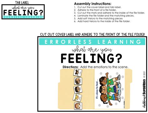 Errorless Life Skills File Folder Games Chalkboard Superhero