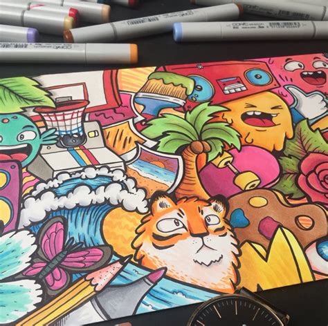 Doodle Art Vexx Wallpaper Doodle Art Vexx Mural Playmaker Book