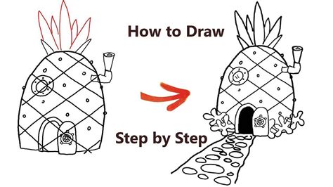 How To Draw Spongebobs House