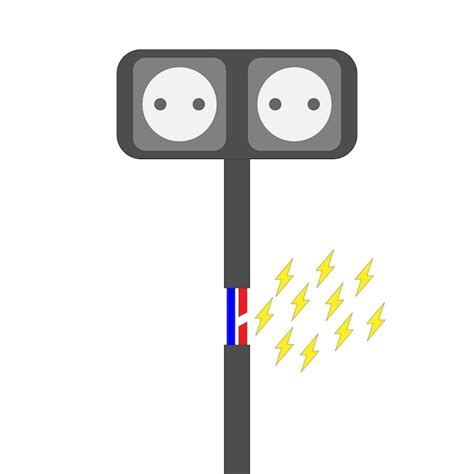 Premium Vector Short Circuit Faulty Socket Wiring Problem