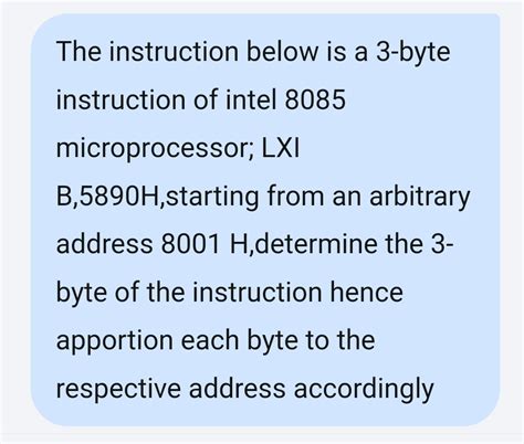 Solved The Instruction Below Is A 3 Byte Instruction Of