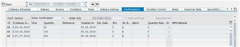Export A Report With All Confirmations In A Po Sap Community