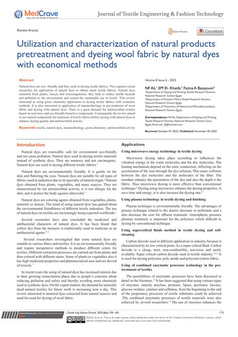 Pdf Utilization And Characterization Of Natural Products Pretreatment