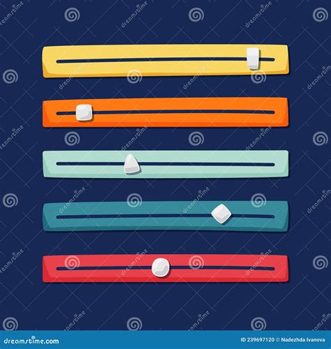 Hand Drawn User Interface Sliders Set Vector Illustration Stock Vector Illustration Of Audio
