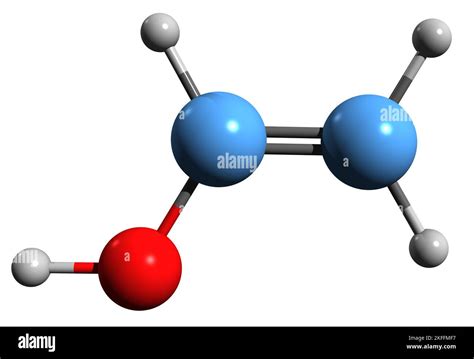 3d Image Of Vinyl Alcohol Skeletal Formula Molecular Chemical