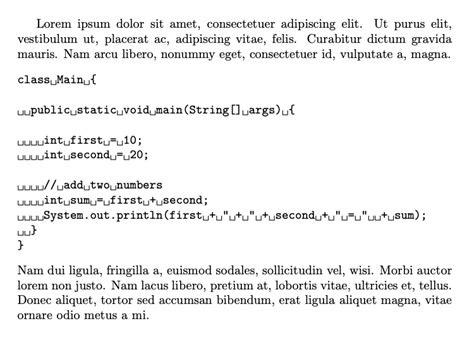 Indentation Of Verbatim Environment Result In Additional Empty Line