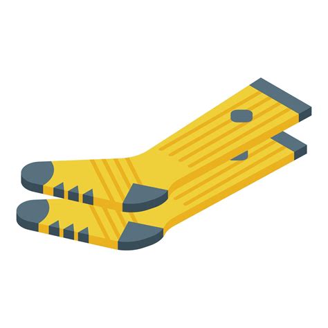 Yellow Socks Icon Isometric Vector Winter Fashion 21408565 Vector Art