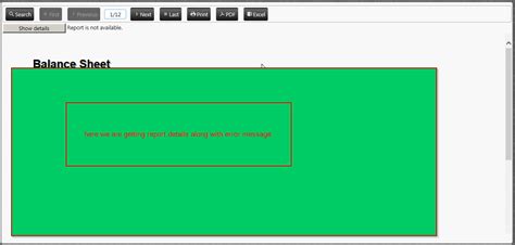 showing report is not available message on activereports 10