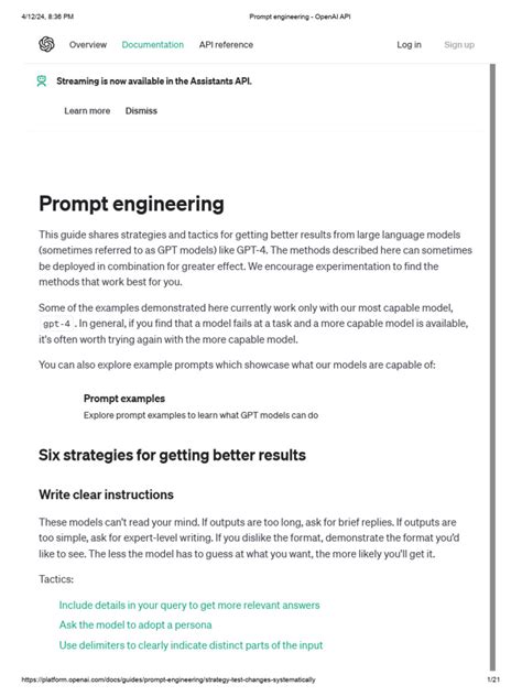 Prompt Engineering Openai Api Pdf Information Retrieval