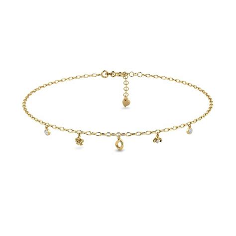Entdecken Sie Damen Fußkette Albinos Mit 02 Karat Diamant Rund